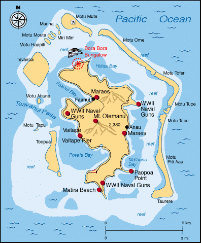 Where Is Bora Bora Located On The World Map - Map